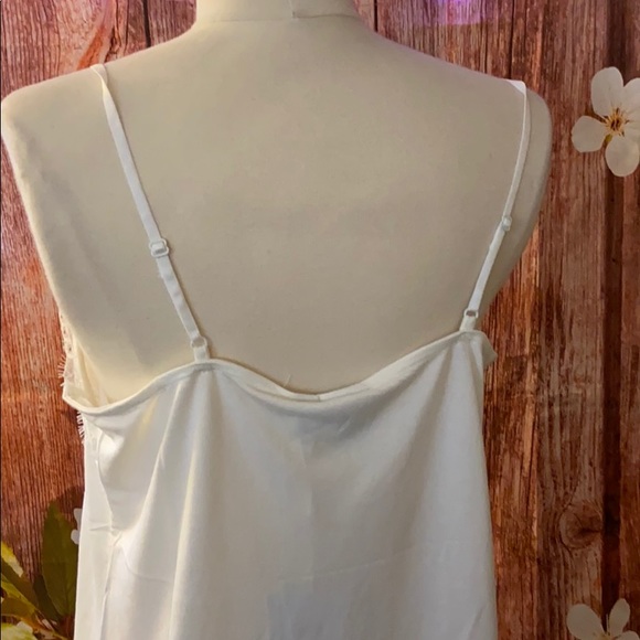 ICHI | Tops | Ichi Ilike To2 White Lace Front Tank Top | Poshmark